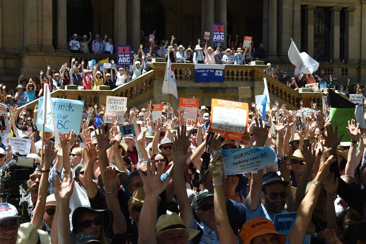 Thousands rally against ABC cuts in Sydney | The New Daily