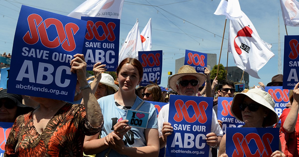 Melbourne residents protest ABC funding cuts