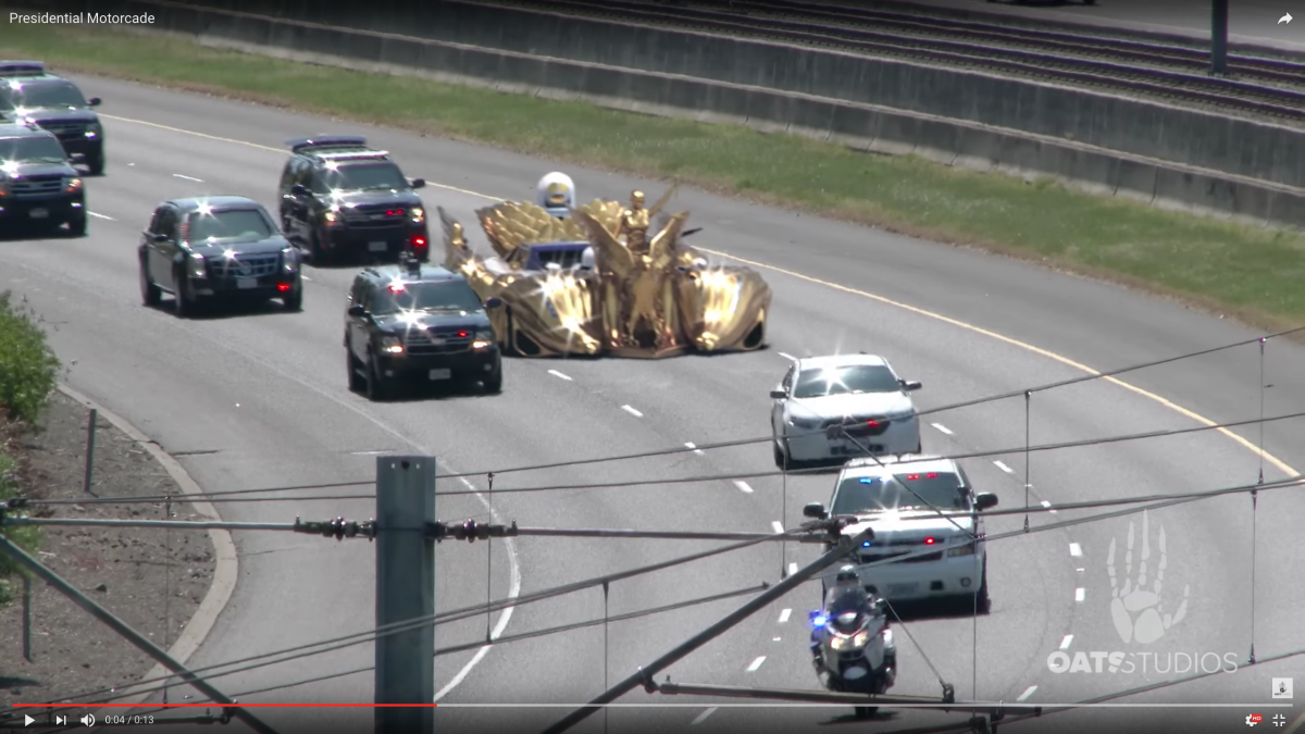 Filmmaker releases footage of first Trump motorcade