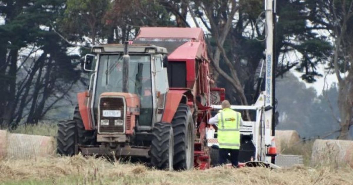 Farmer dies after being rescued from hay baler | The New Daily