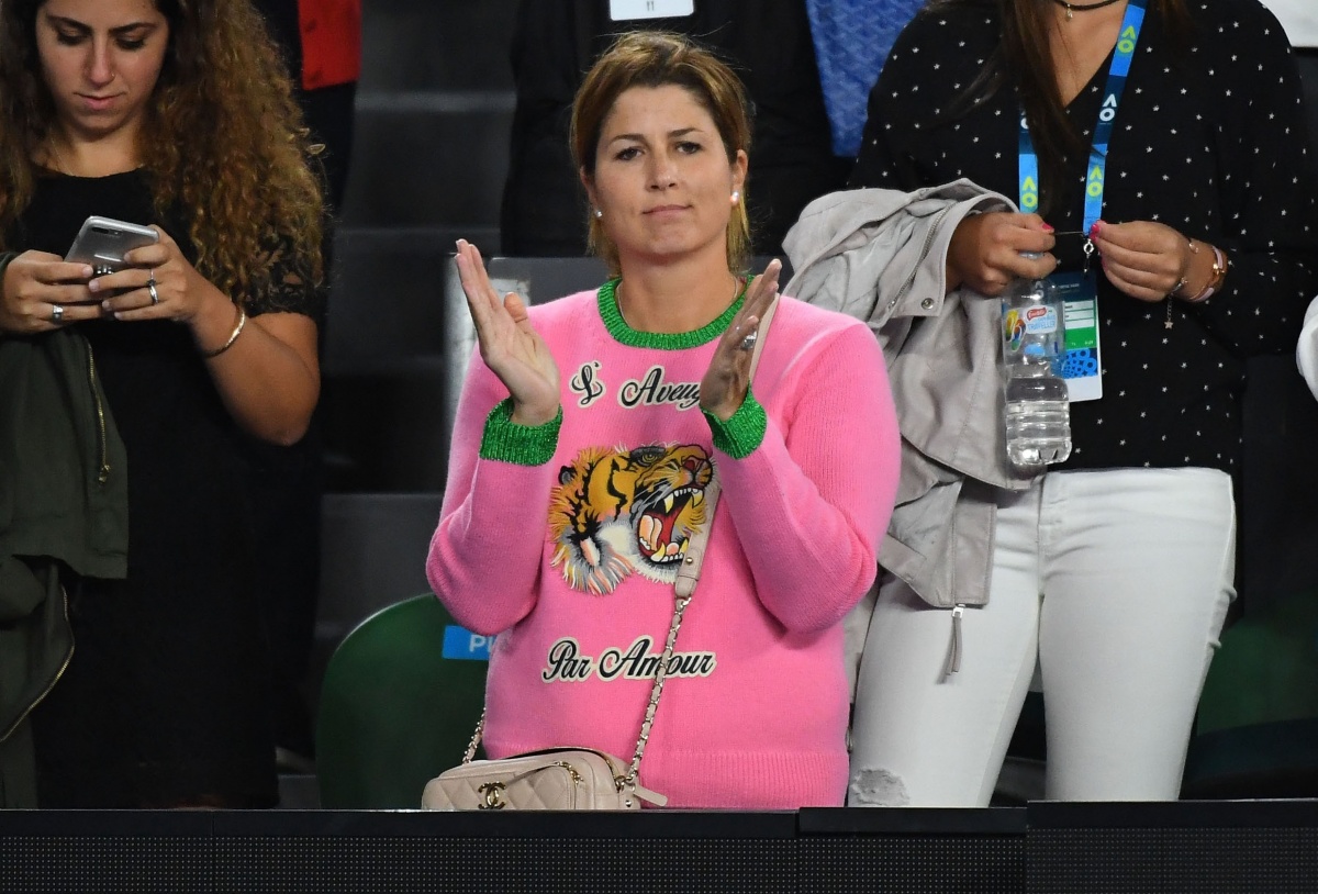 'What's she wearing?' Mirka Federer's sweater confuses fans