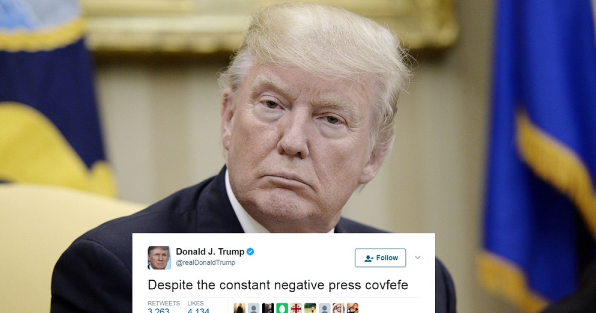 Donald Trump's 'covfefe' tweet sparks speculation, and ridicule