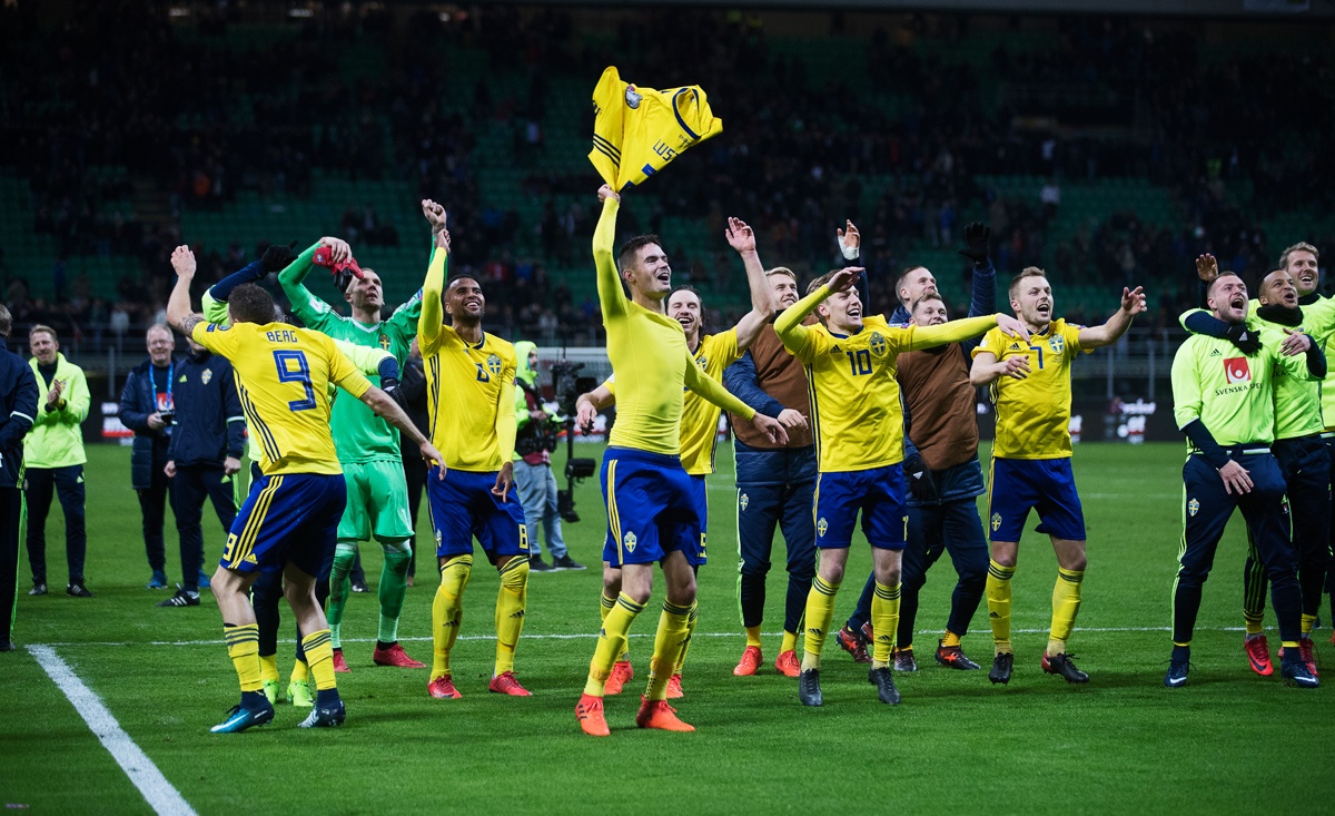 The hilarious football celebration that wrecked a television set