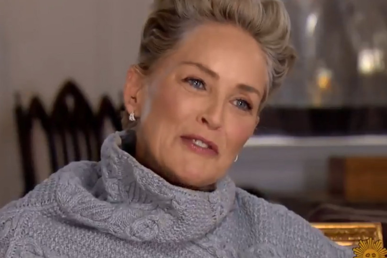 Sharon Stone laughs off question about feeling 'uncomfortable'