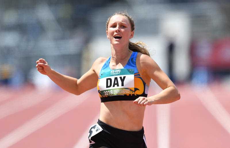 Teenager Riley Day completes 100m-200m athletics double
