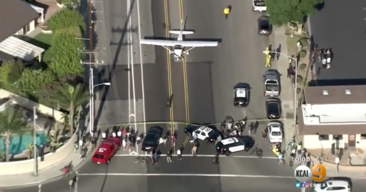 Student pilot pulls off incredible landing on California street