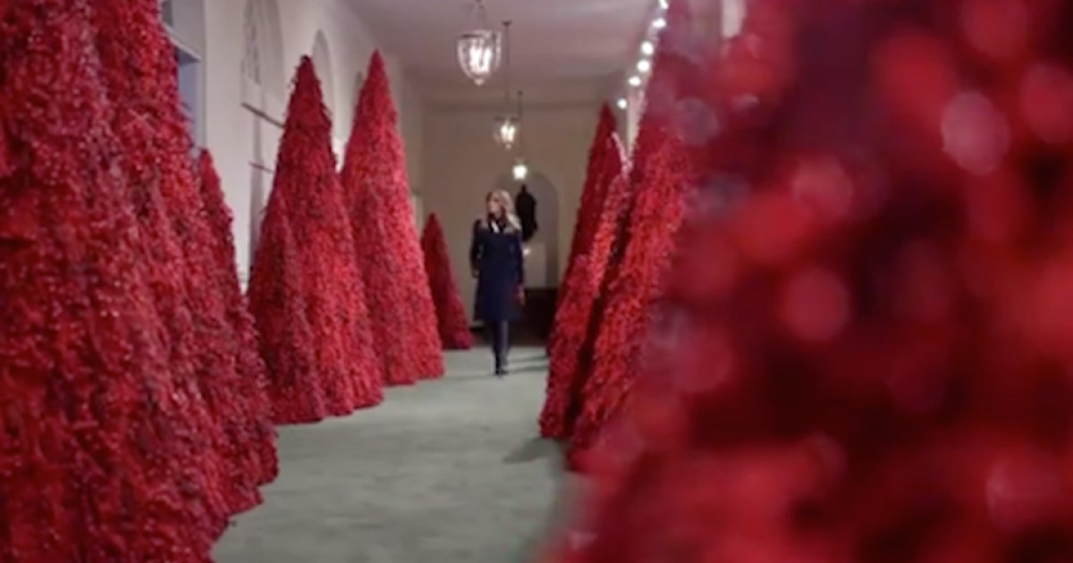 Melania's red trees are an early Christmas gift