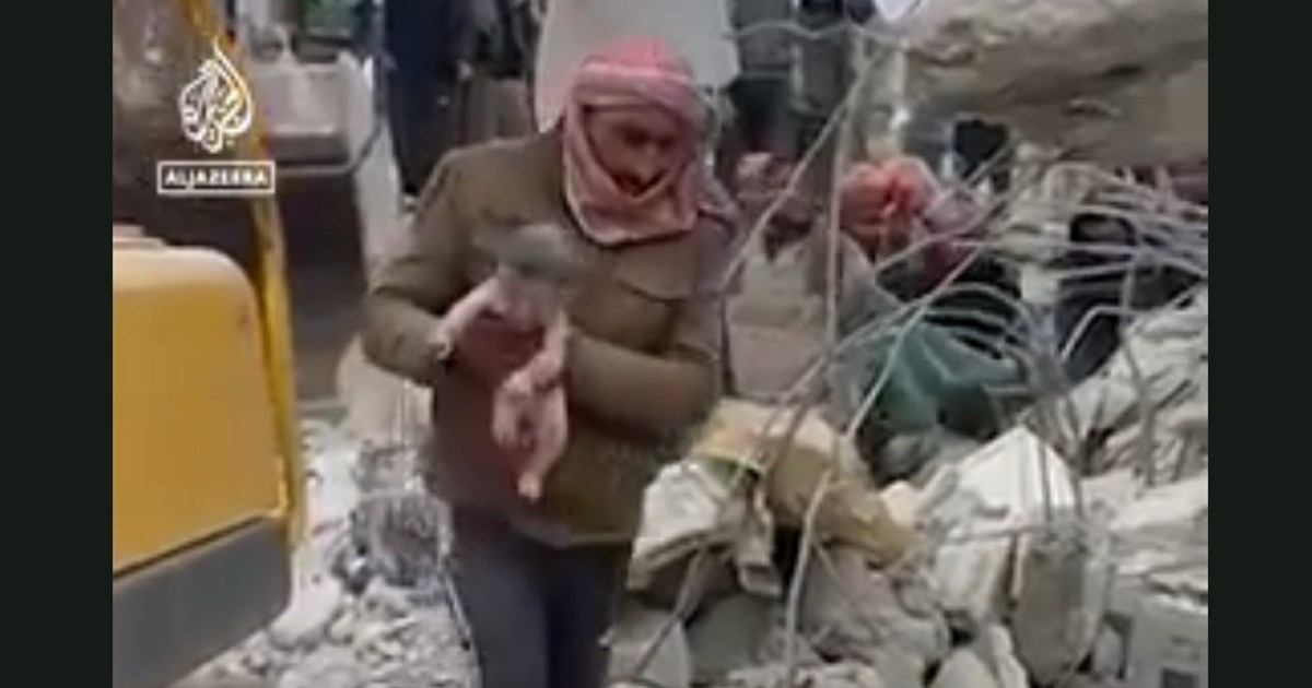 Miracle and tragedy as baby born under the rubble in Syria