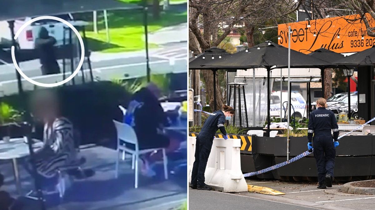 CCTV shows moment of fatal Melbourne cafe shooting