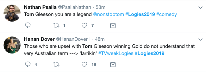 Logies 2019 Tom Gleeson surprise Gold Logie winner