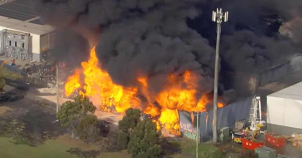 Warnings as chemical explosion sparks massive fire