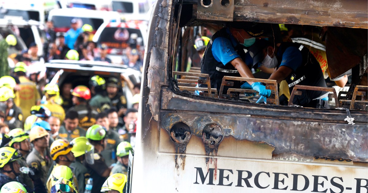 Driver arrested after Thai school bus fire kills 23