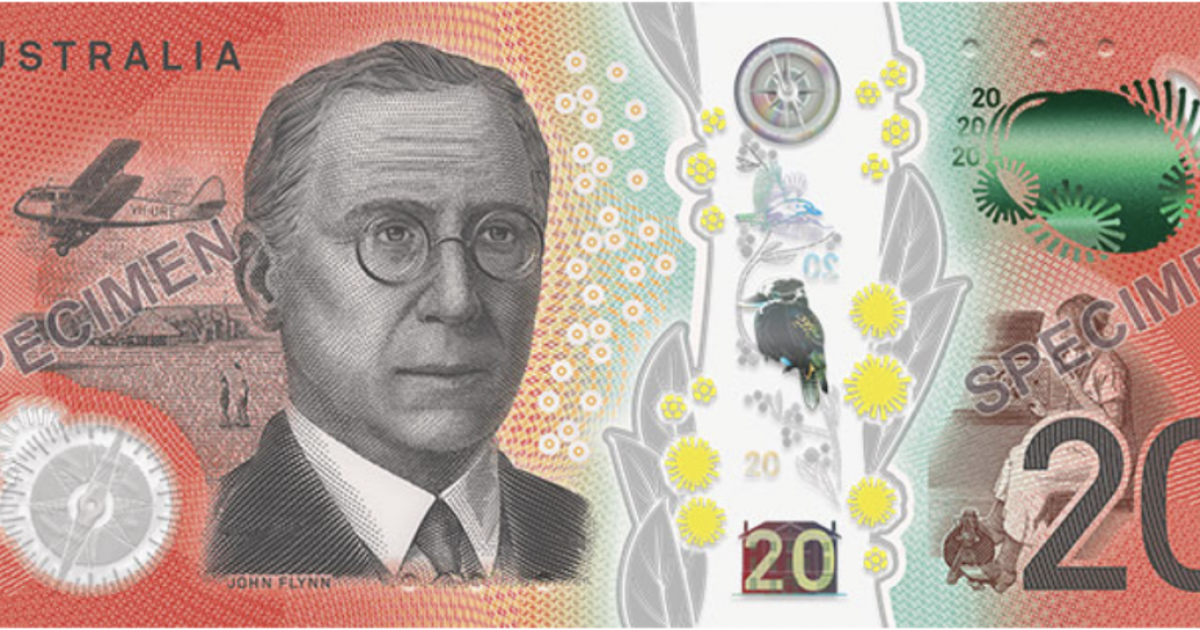 RBA unveils a new $20 note, featuring high-tech security