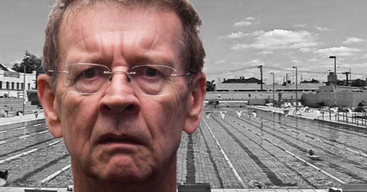Red Symons and the secret life of the local swimming pool