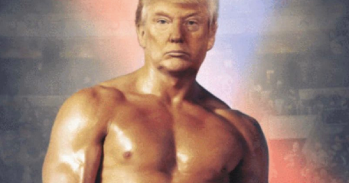 Donald Trump tweets fake image of himself as Rocky Balboa
