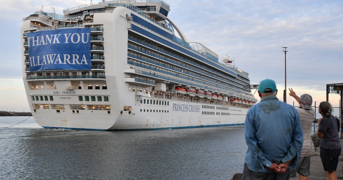 Coronavirus-hit Ruby Princess leaves Australian shores
