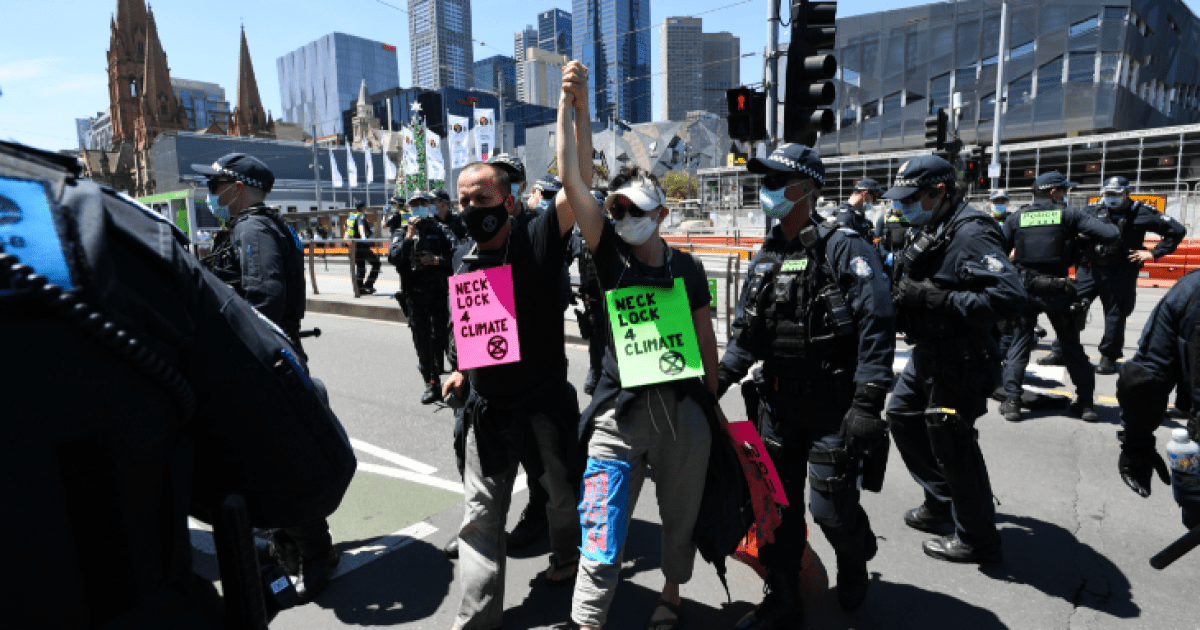 ‘Climate emergency’ protesters clash with police