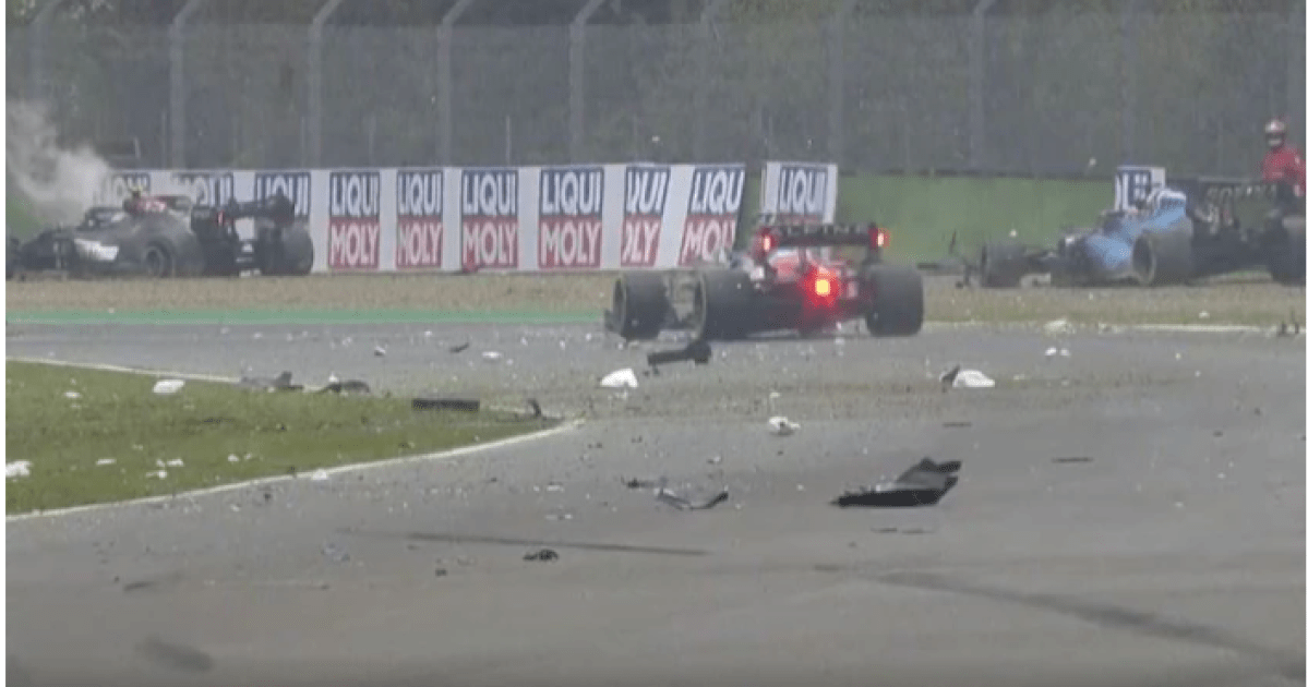 Verstappen wins F1 race after massive crash between Russell and Bottas