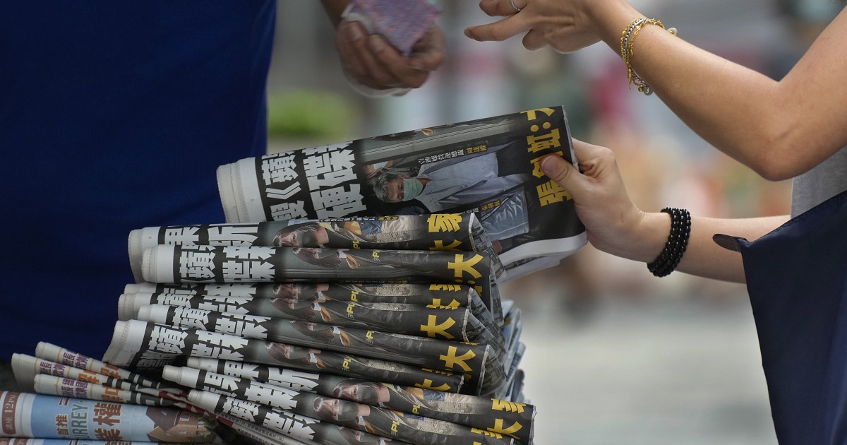 Hong Kong’s Apple Daily to close print edition on Thursday