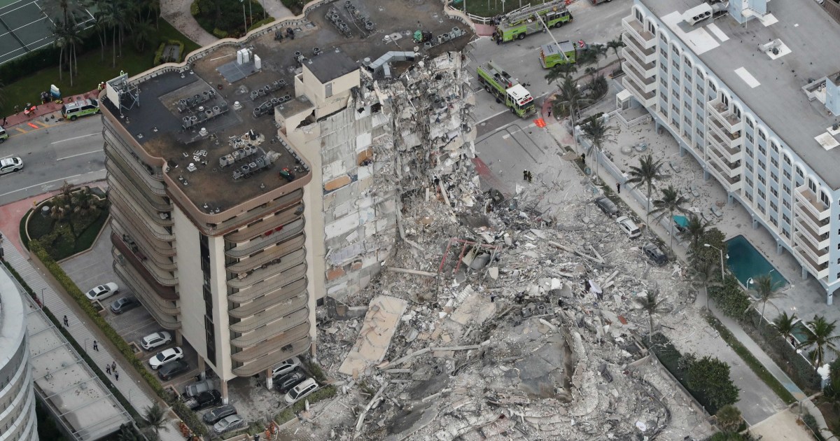 Scores missing as rescuers search rubble of Miami high-rise collapse