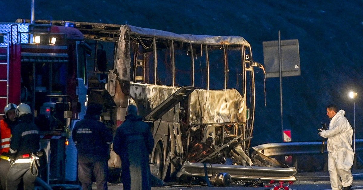 At least 45 killed in flaming tourist bus crash in Bulgaria