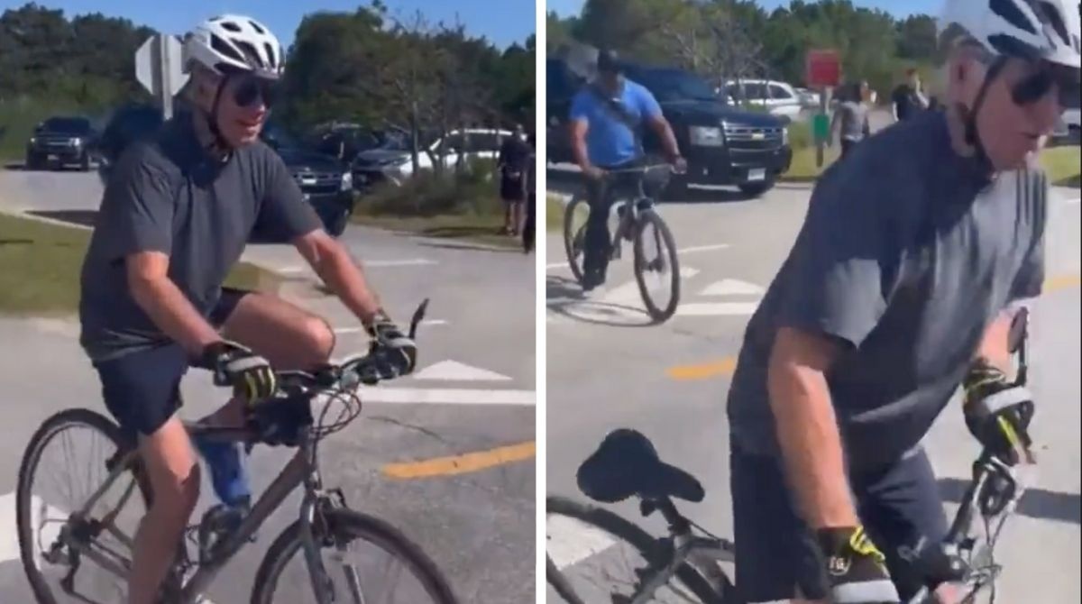 US President Joe Biden takes dramatic tumble in bike ride incident