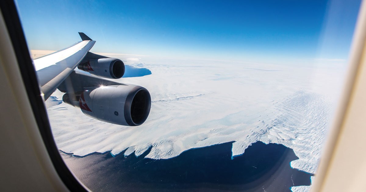 Flying over Antarctica is a flight unlike any other