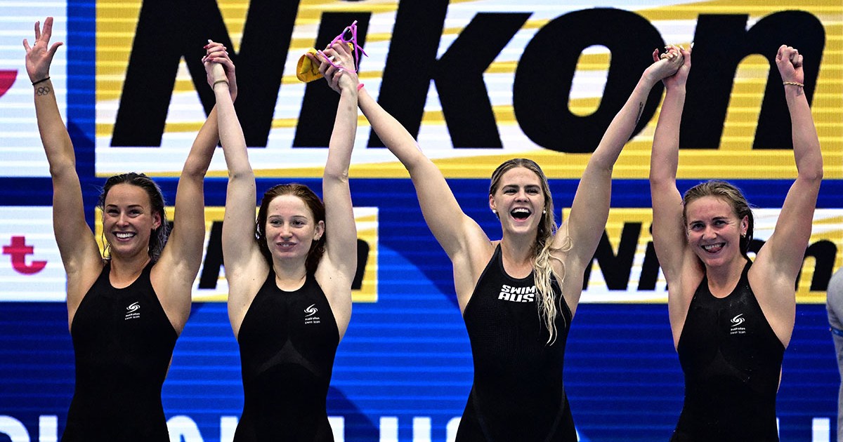 Australian women’s 4x200m freestyle relay team captures gold with world ...