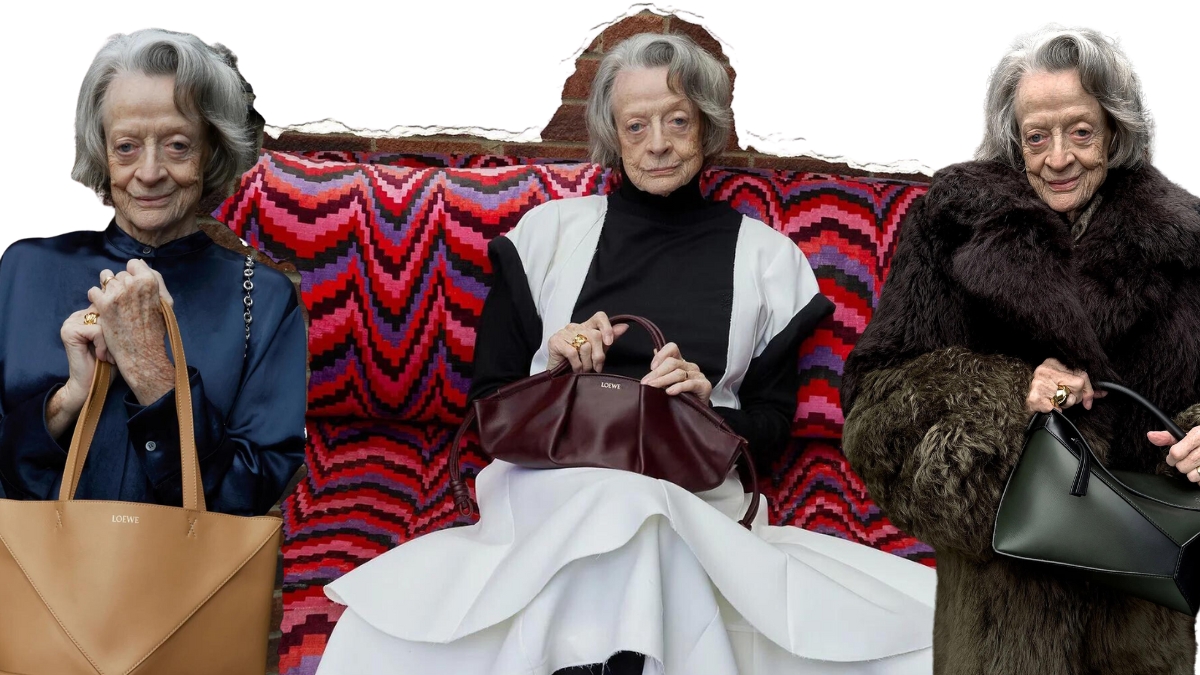 Dame Maggie Smith strikes a pose in fashion campaign