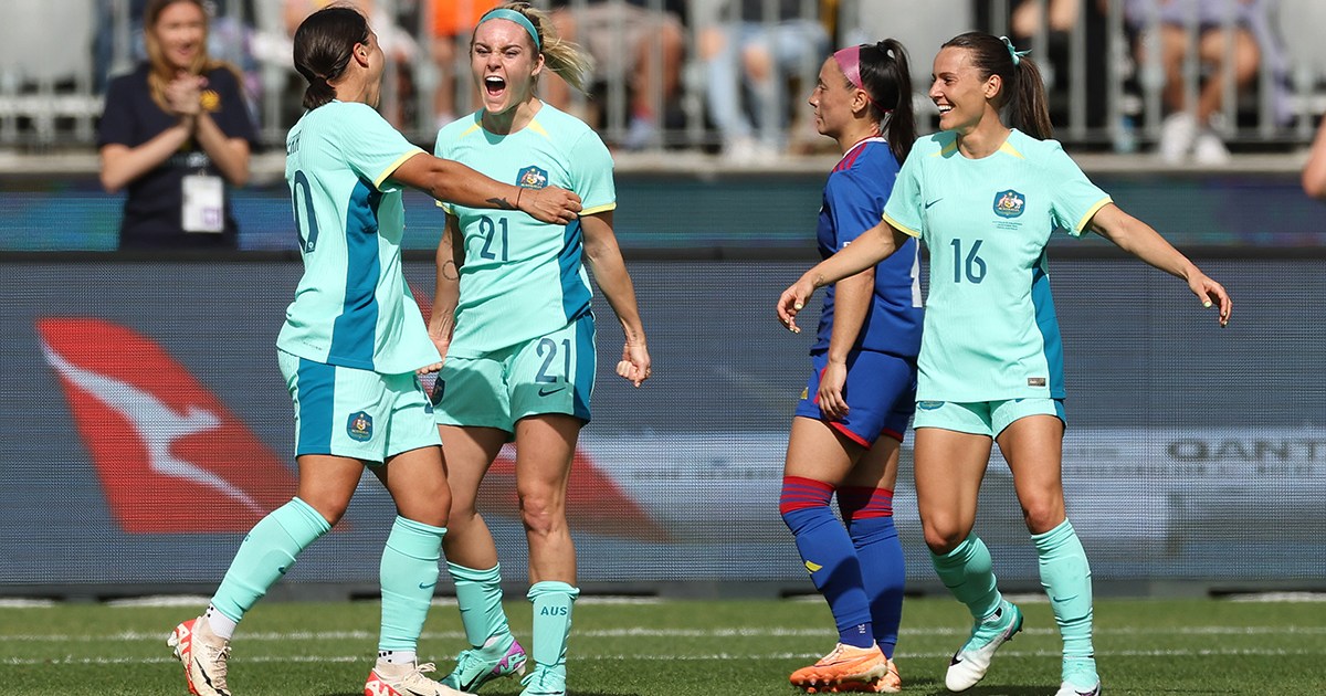 Sam Kerr, Caitlin Foord net hat-tricks in Matildas’ 8-0 win
