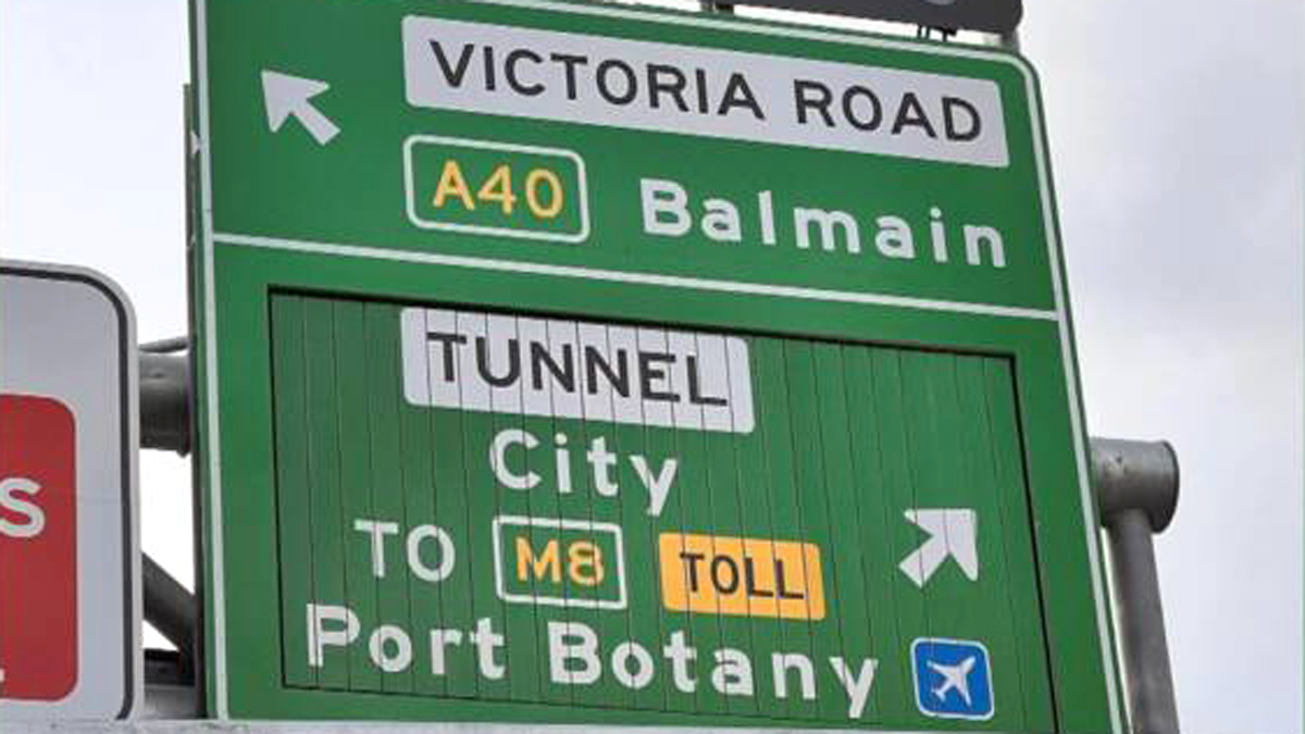 Road sign causes chaos at new Sydney 'spaghetti junction'