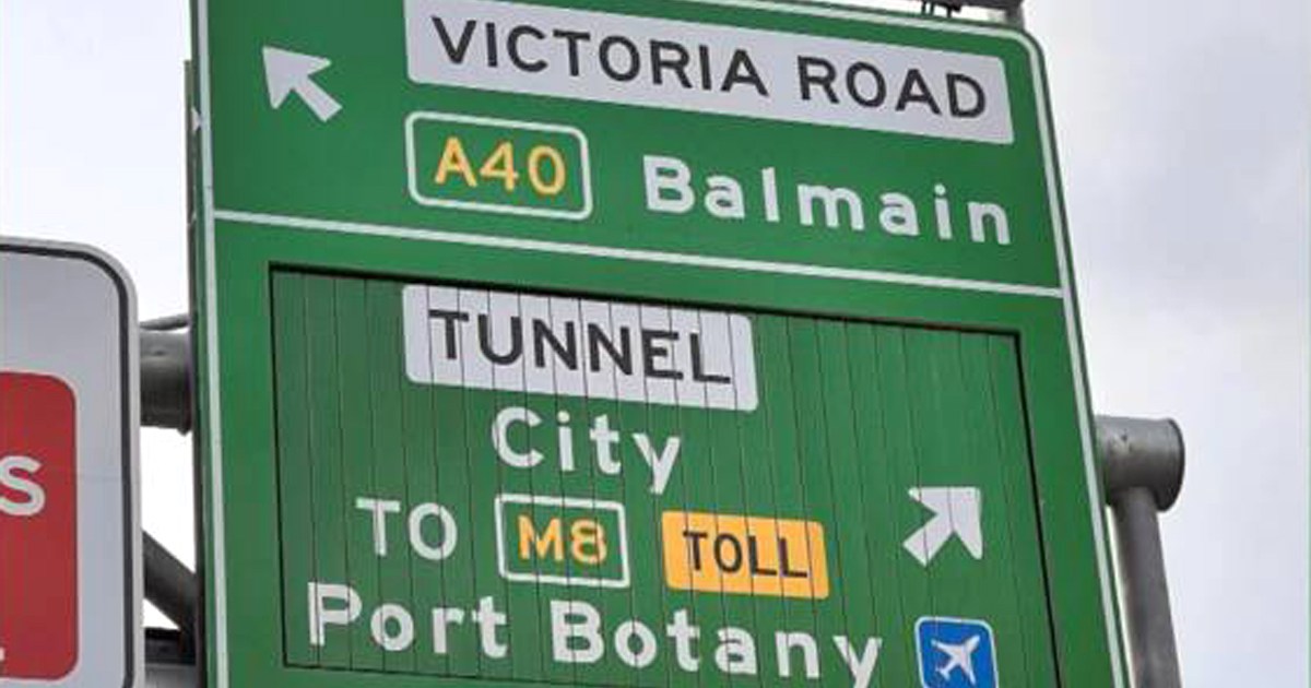 Road sign causes chaos at new Sydney 'spaghetti junction'
