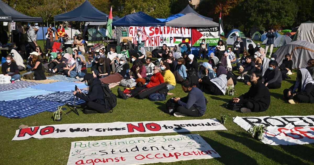 Students rally for Palestine, defy orders to shut camp