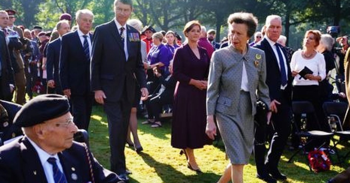 Princess Anne steps in for recovering King at WWII ceremonies