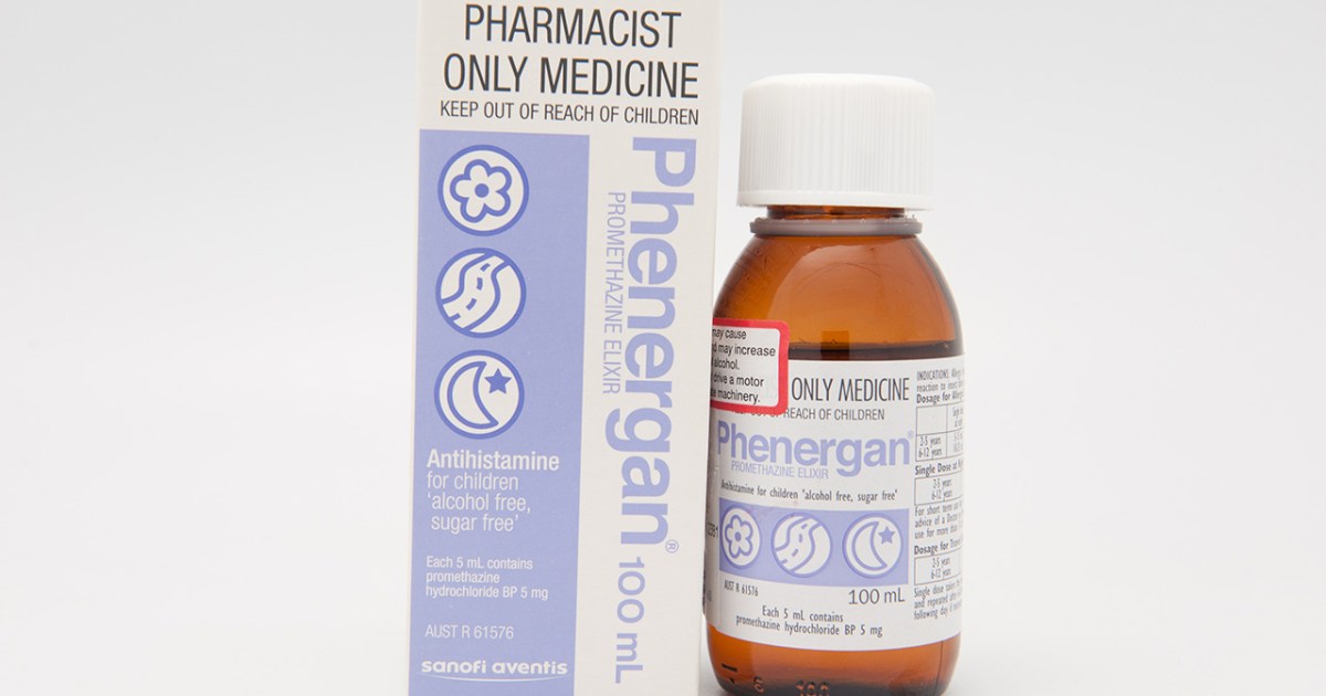 Phenergan should not be given to children under 6