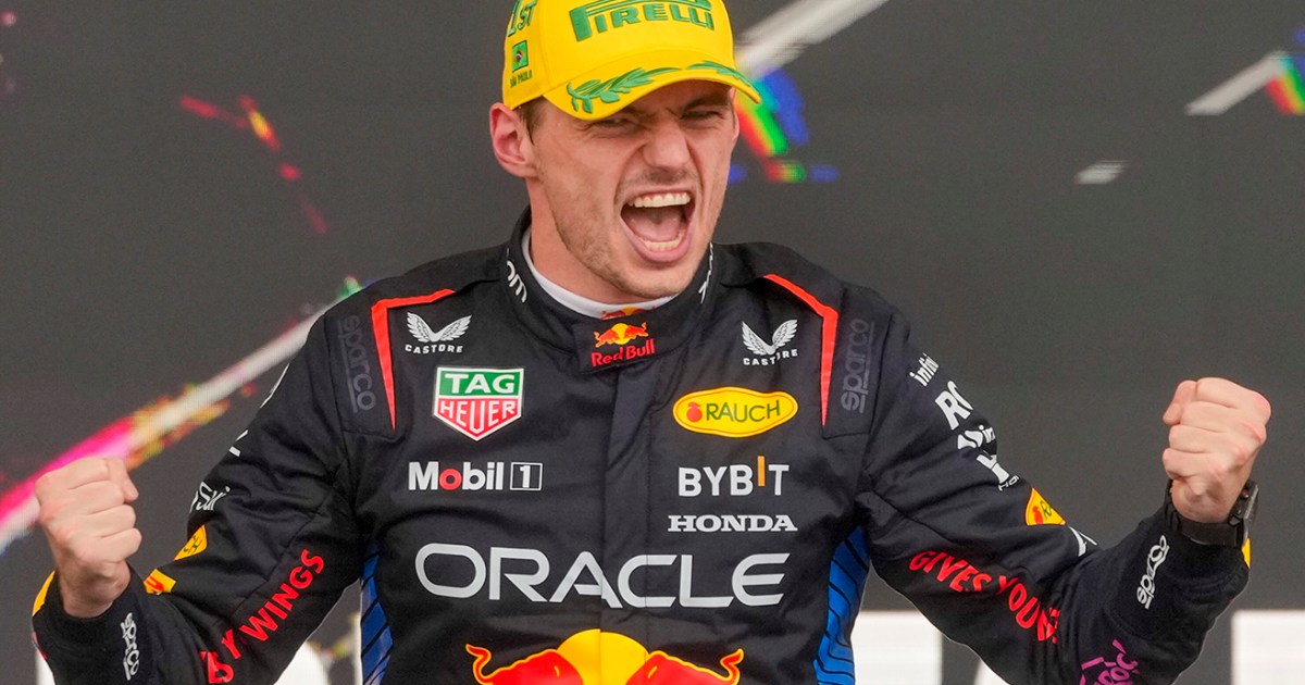 Max Verstappen claims F1 title as George Russell wins in Vegas