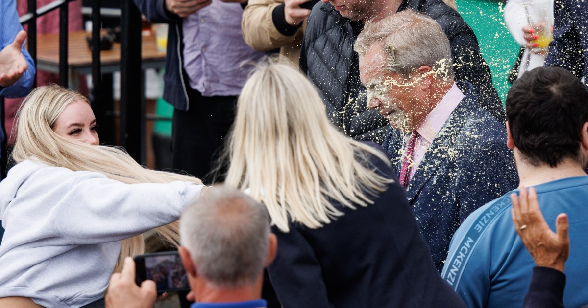 Woman sentenced for Nigel Farage milkshaking