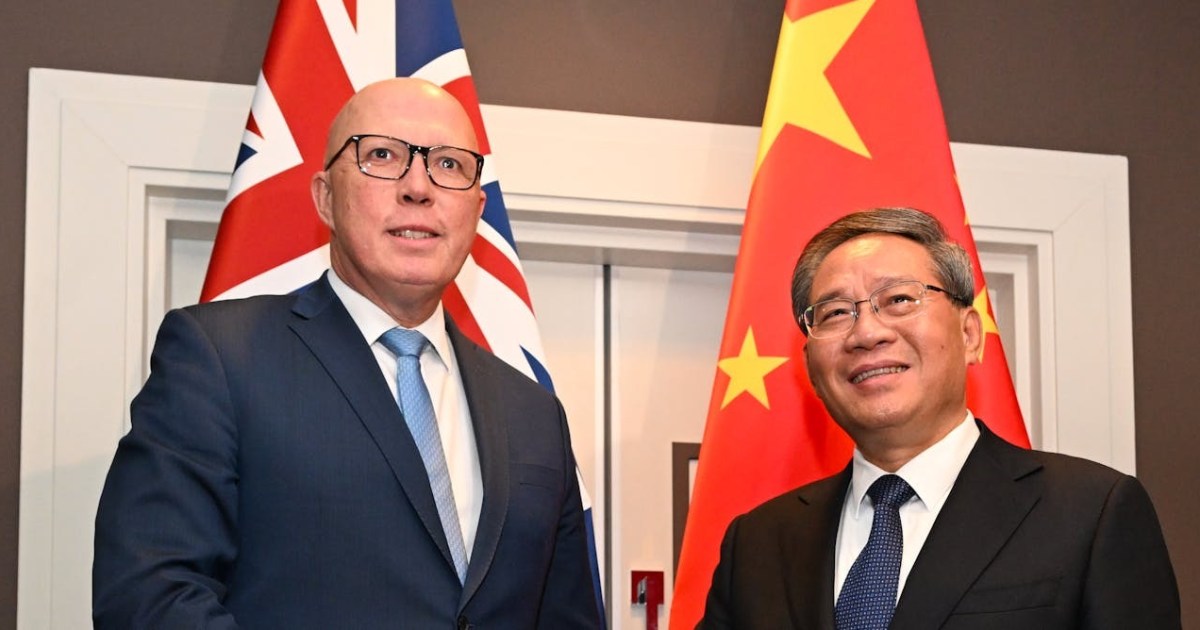 Peter Dutton is walking more softly on China, with election in mind
