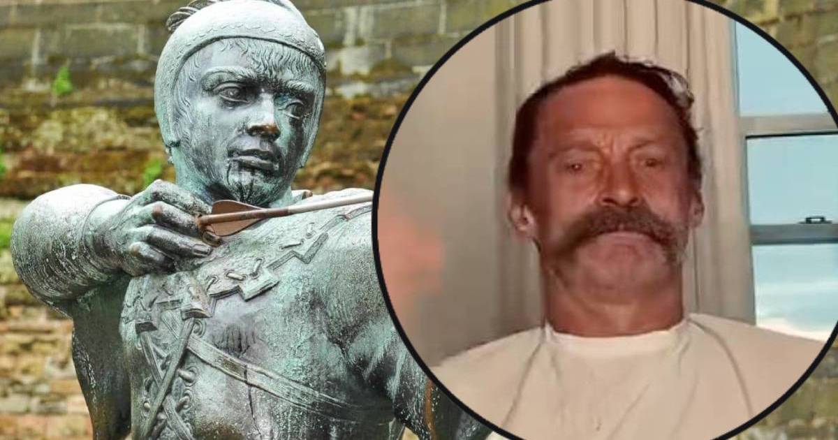 Hugh Jackman shows off new Robin Hood look