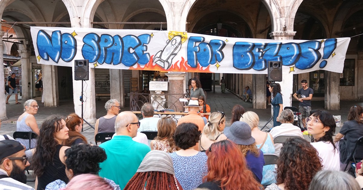 'Block the canals': Venice locals protest Bezos wedding plans