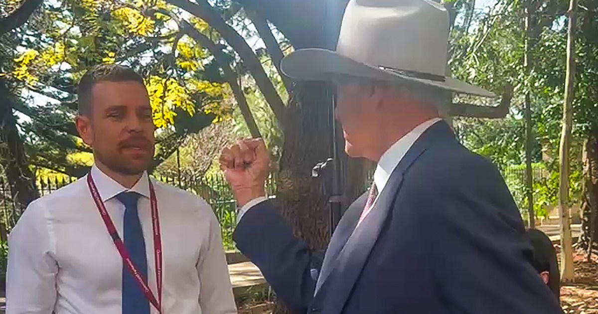 'You're a racist': Bob Katter raises fist at reporter