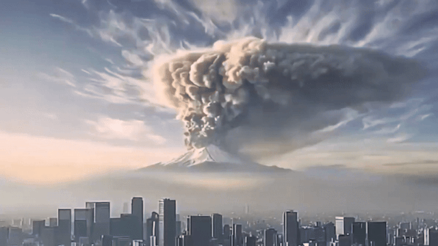 'Terrifying' footage reveals Mount Fuji eruption