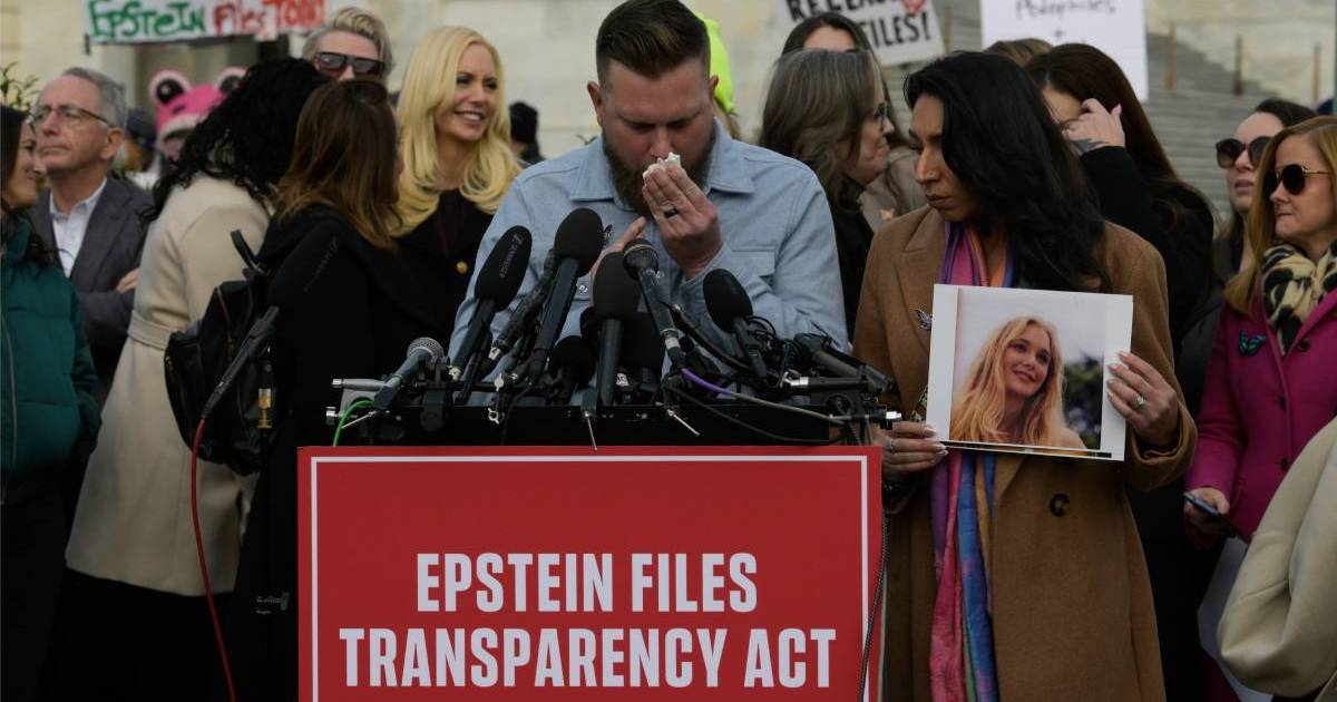 Brother's tearful plea for justice in Epstein vote