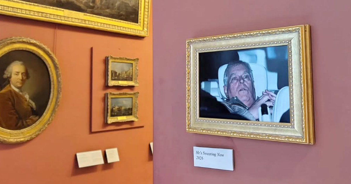 'He's sweating now': Activists hang Andrew's photo in Louvre
