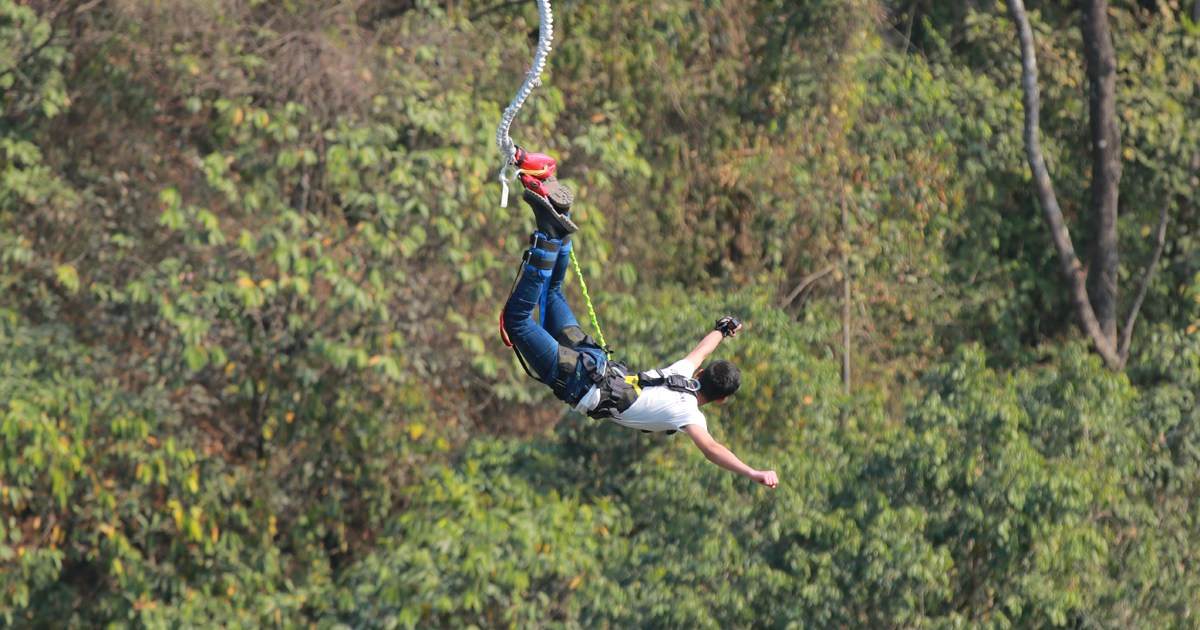 Woman falls to death in bungled rope jump bridge plunge